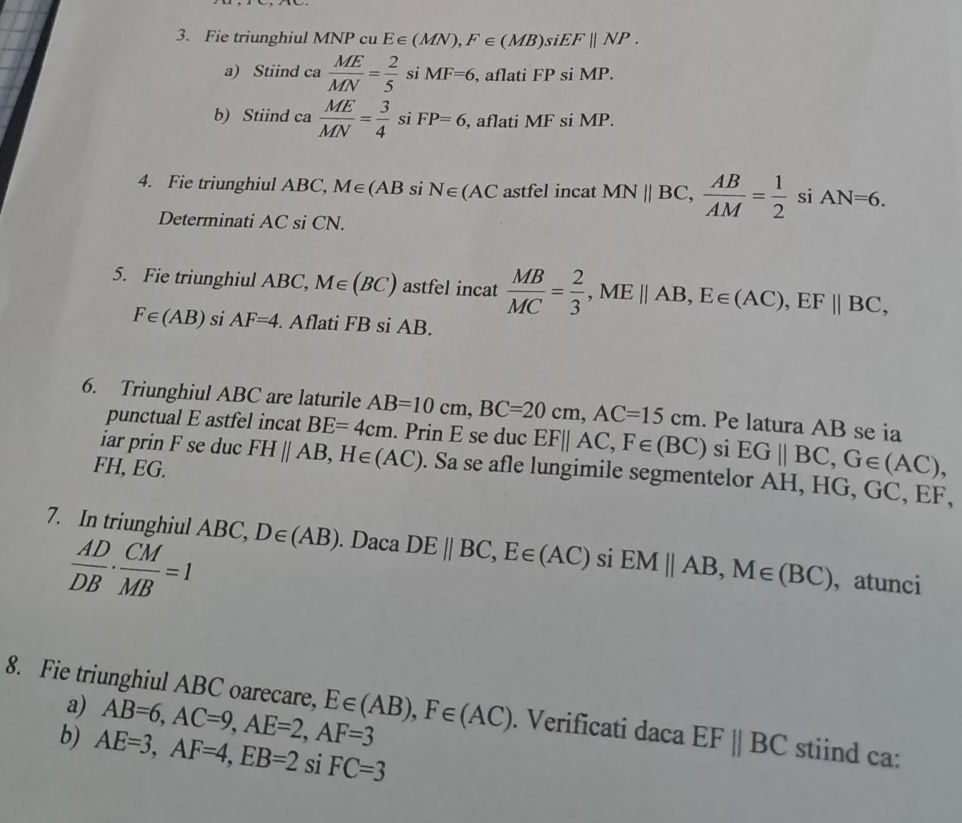 3. Fie triunghiul MNP cu $E i (MN)$, $F i | StudyX