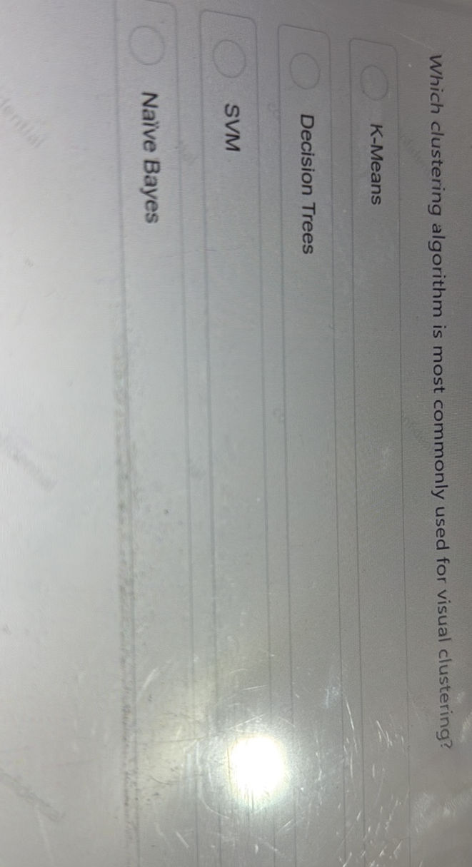 Which clustering algorithm is most commonly | StudyX