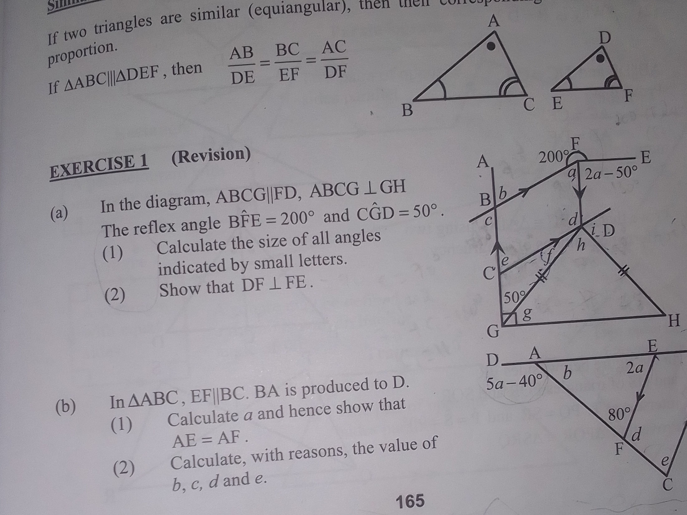 EXERCISE 1 (Revision) (a) In the diagram, | StudyX