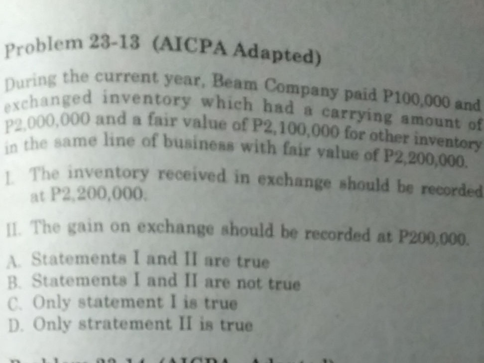 Problem 23-13 (AICPA Adapted) During the | StudyX