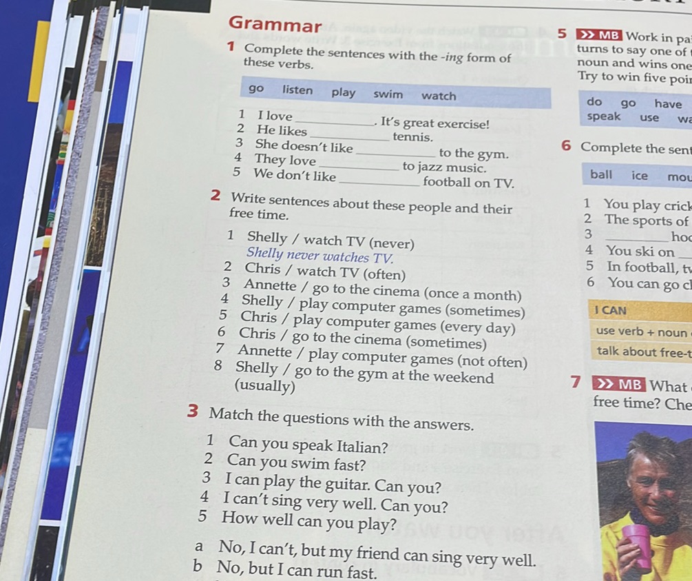 1 Complete the sentences with the -ing form | StudyX