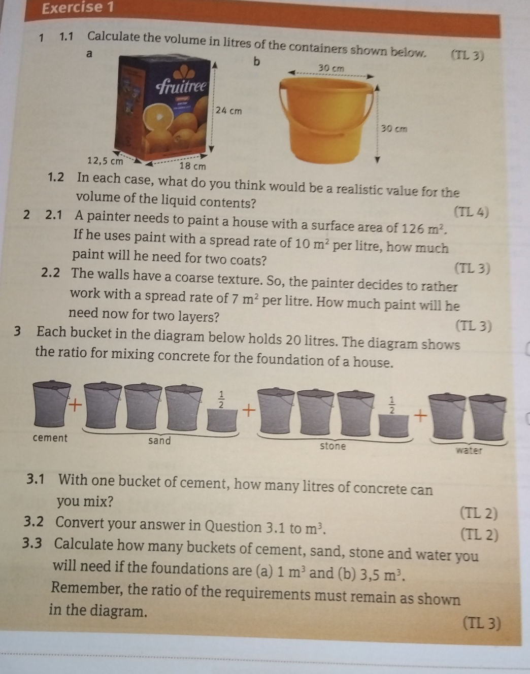 1. 1.1 Calculate the volume in litres of | StudyX