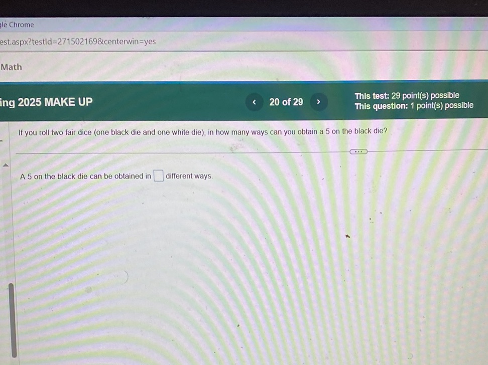 If you roll two fair dice (one black die and | StudyX