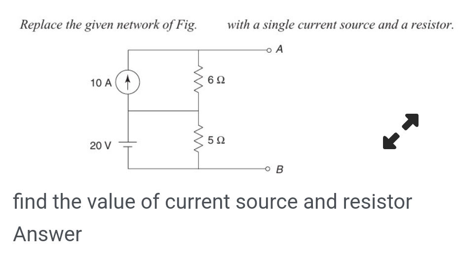 Replace the given network of Fig. with a | StudyX