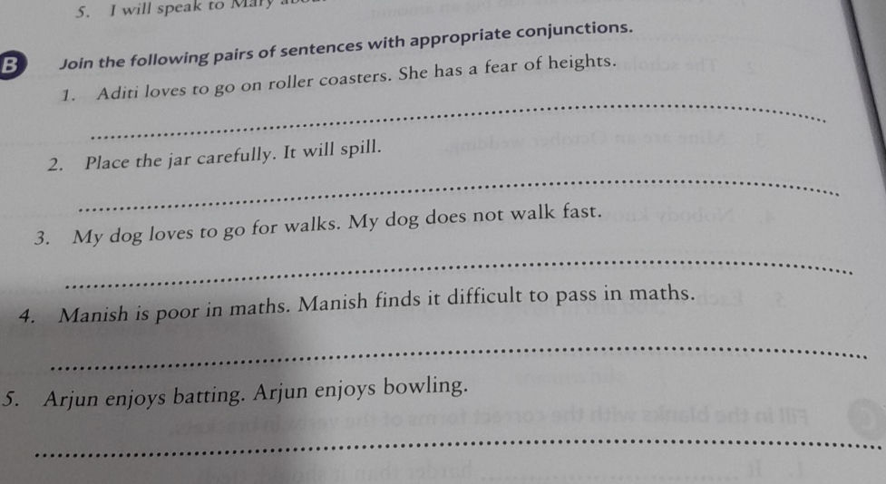 Join the following pairs of sentences with | StudyX