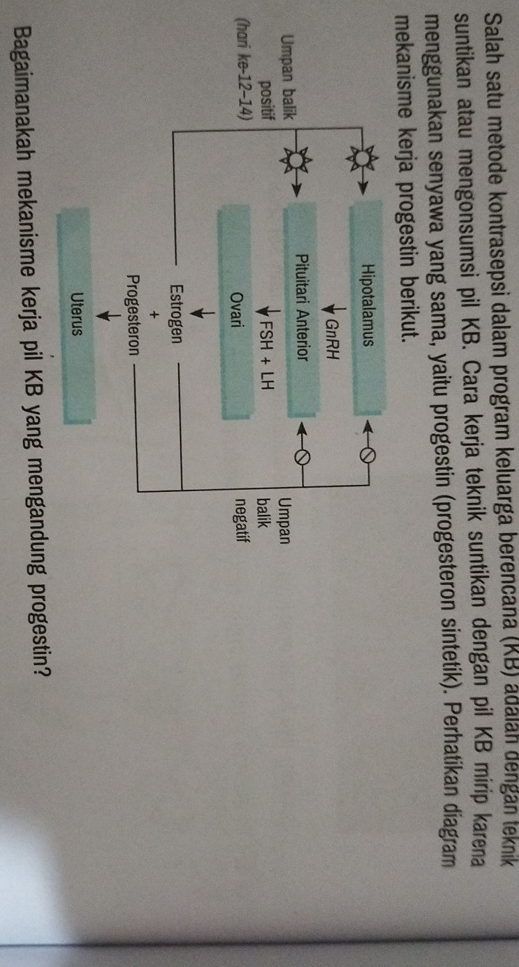 Salah satu metode kontrasepsi dalam program | StudyX
