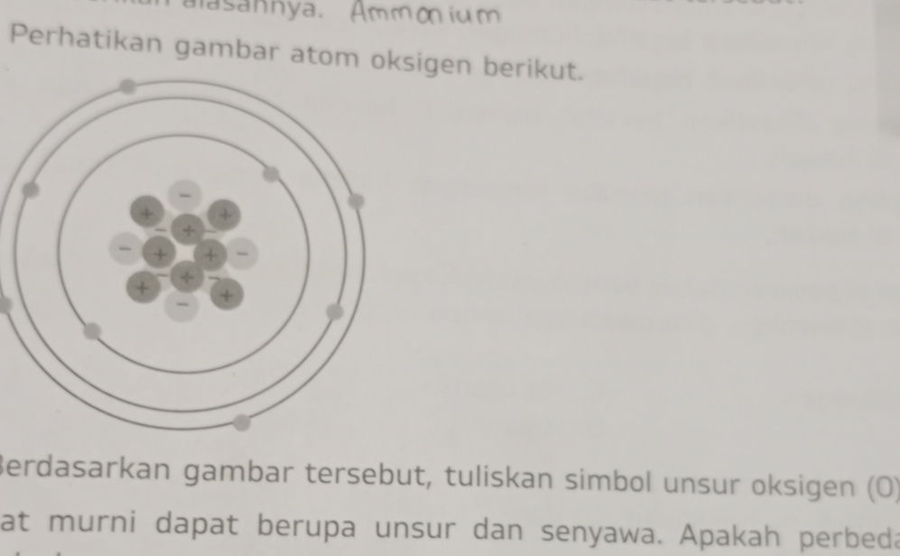 Perhatikan gambar atom oksigen berikut. | StudyX