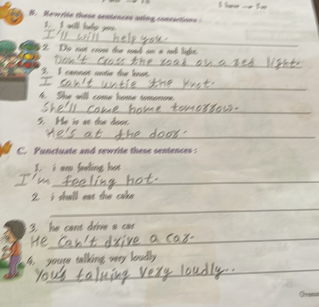 B. Rewrite these sentences using | StudyX