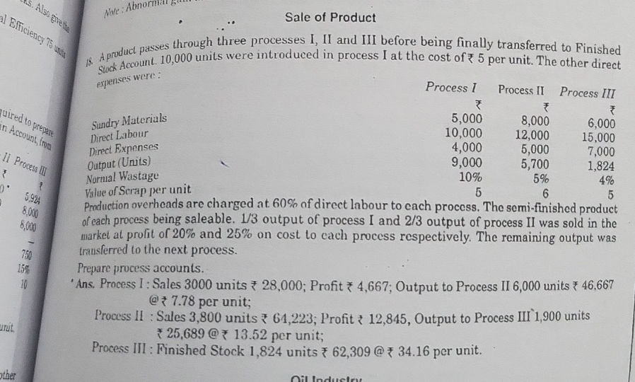 18. A product passes through three processes | StudyX