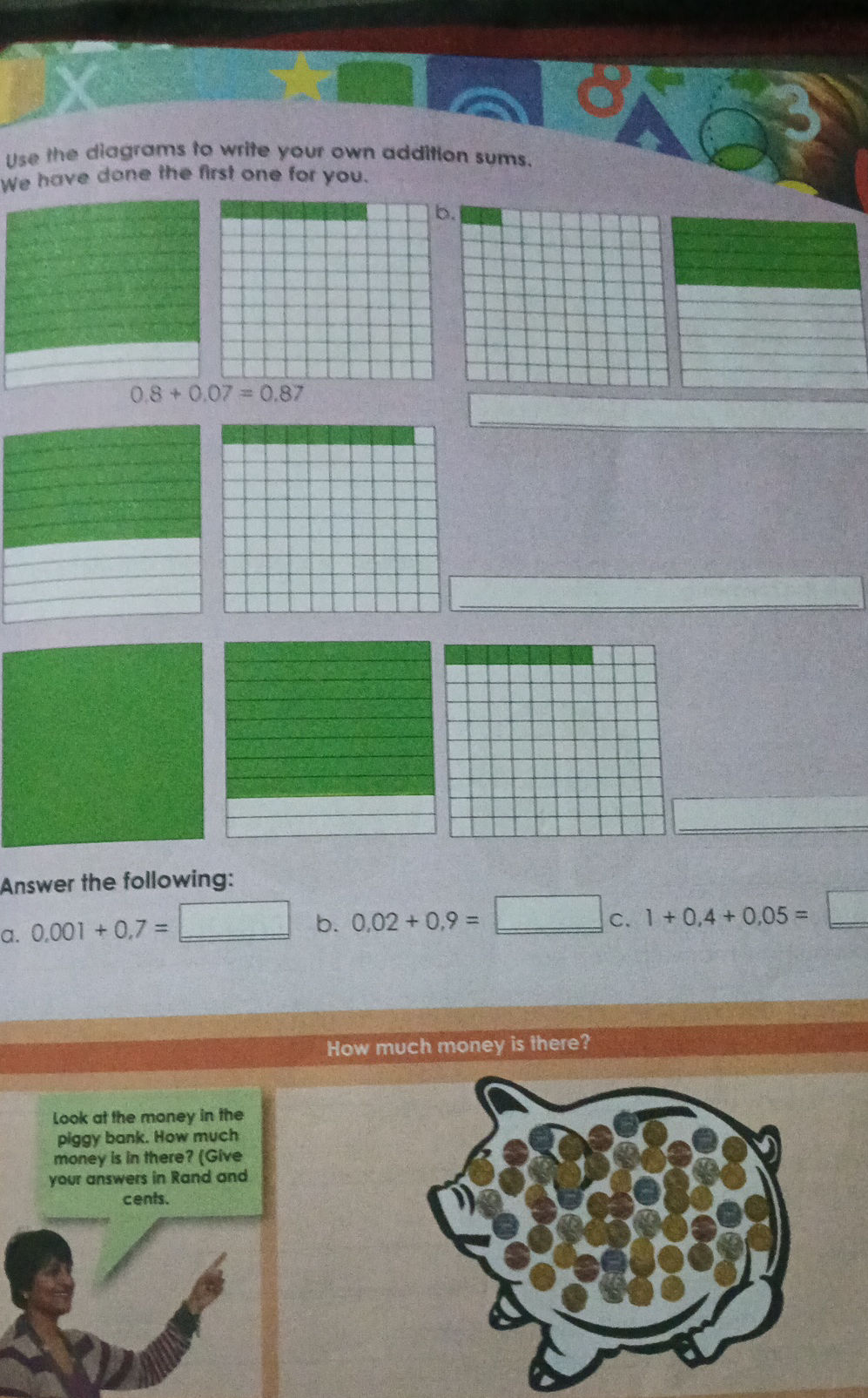 Use the diagrams to write your own addition | StudyX