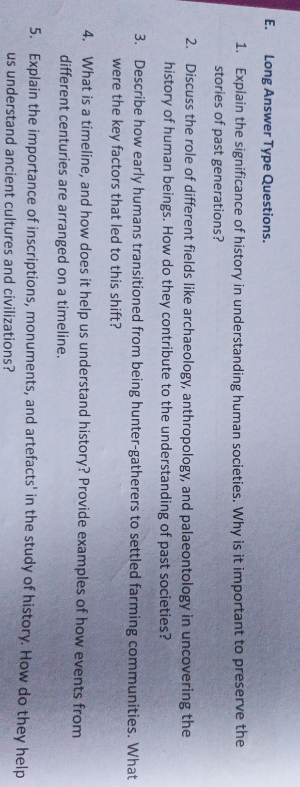 E. Long Answer Type Questions. 1. Explain | StudyX