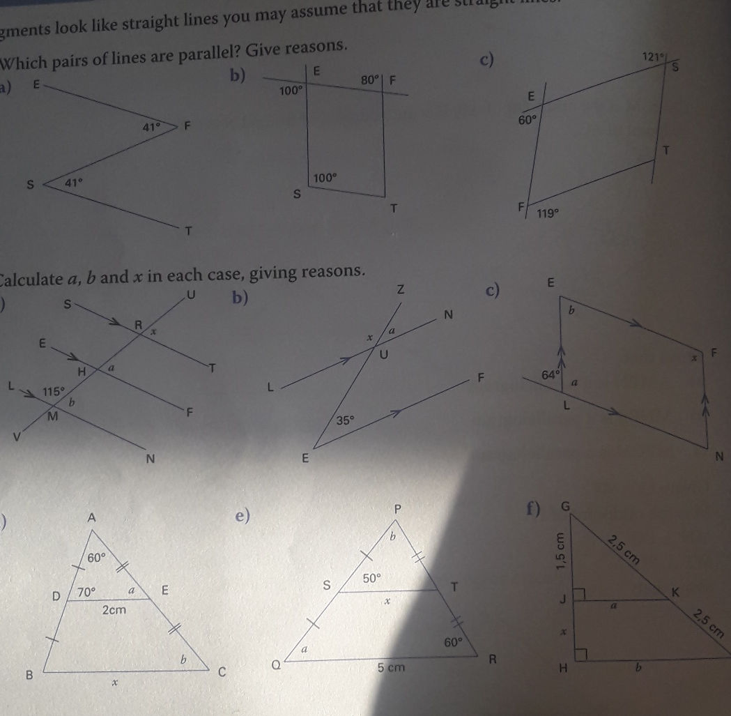 Which pairs of lines are parallel? Give | StudyX
