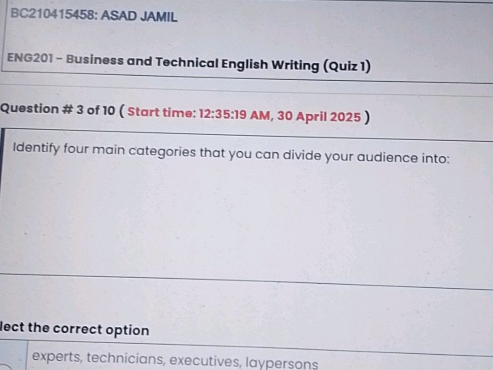 Identify four main categories that you can | StudyX