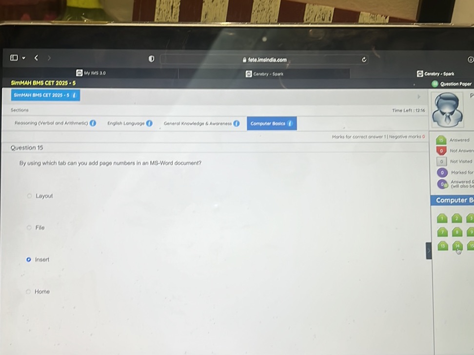 Question 15 By using which tab can you add | StudyX