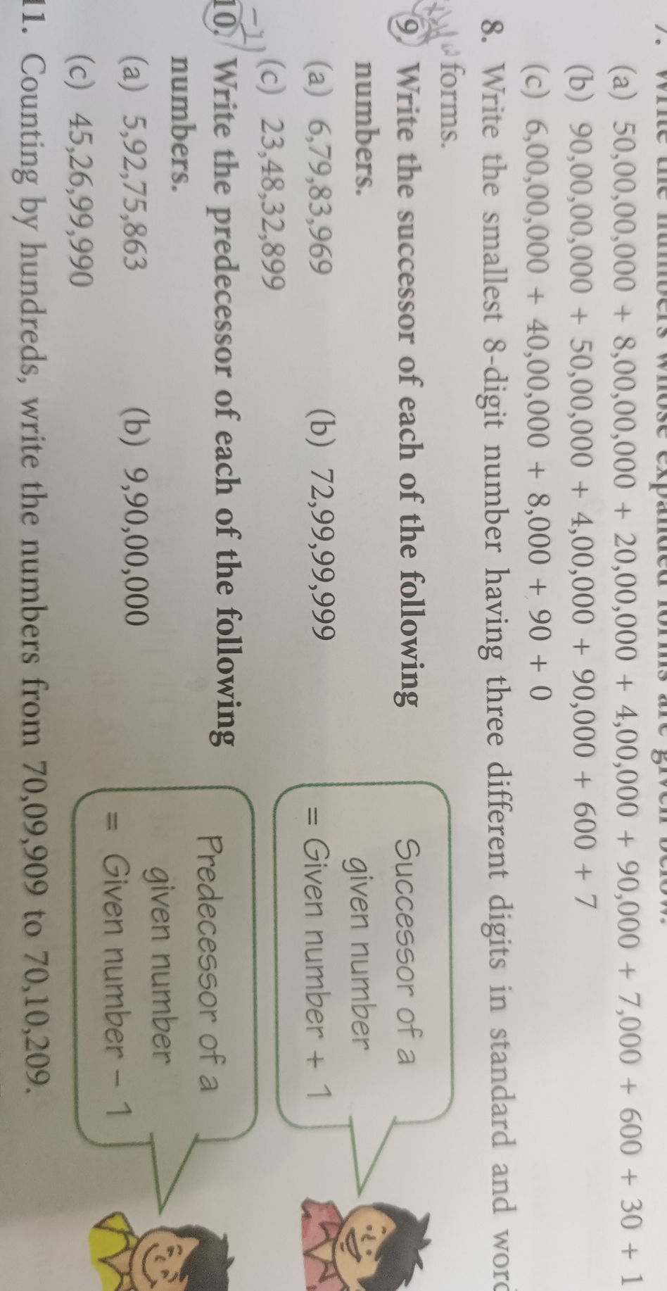 7. Write the numbers whose expanded forms | StudyX