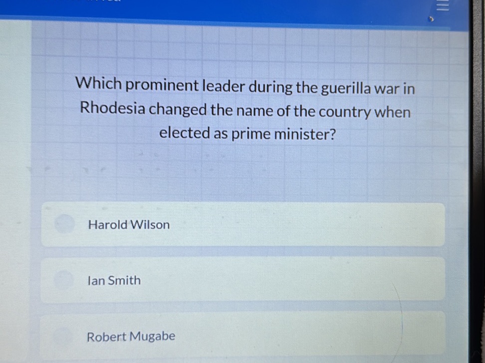 Which prominent leader during the guerilla | StudyX