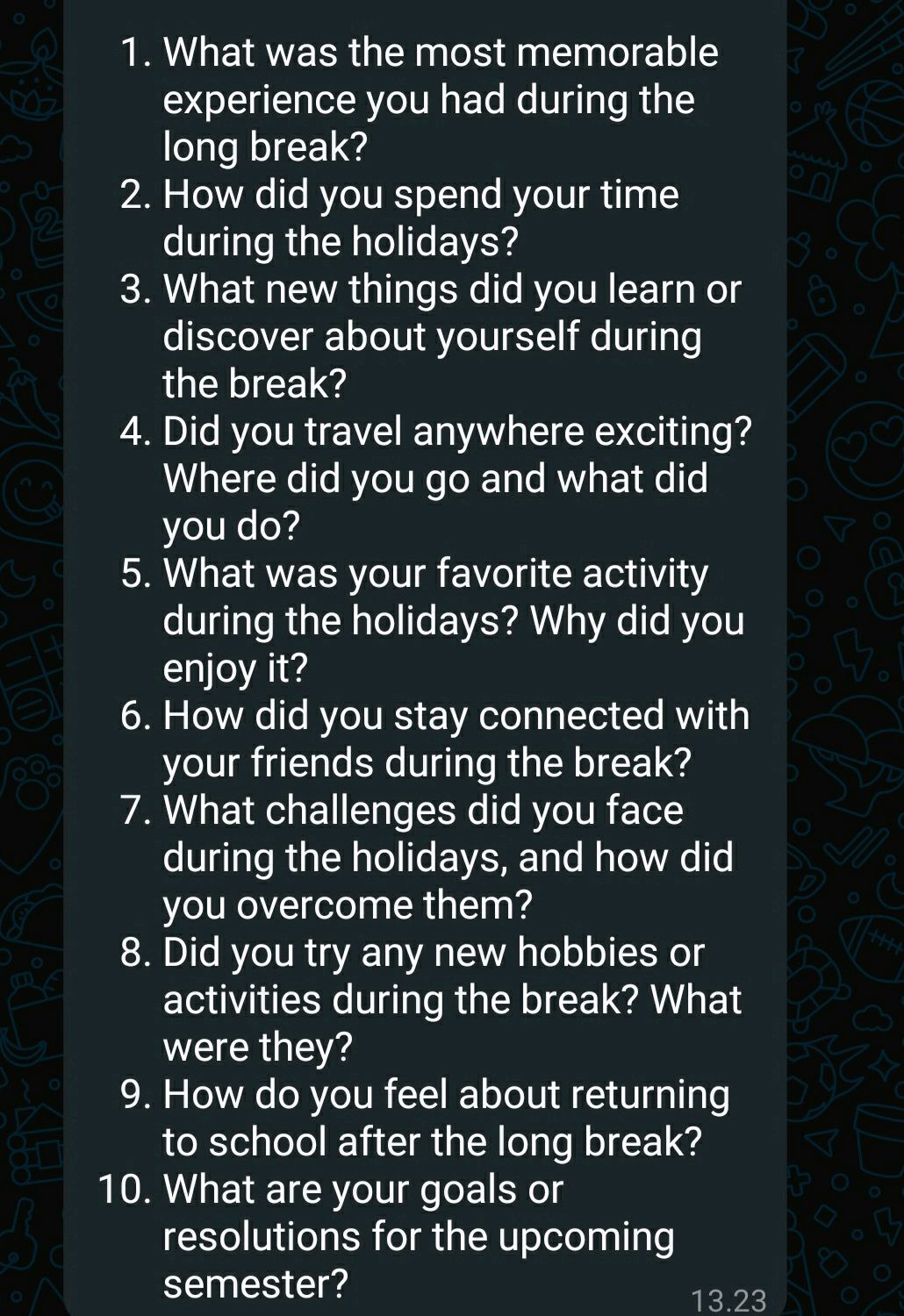 1. What was the most memorable experience | StudyX