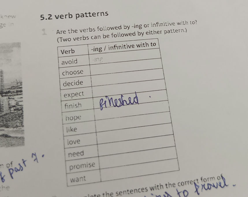 Are the verbs followed by -ing or infinitive | StudyX