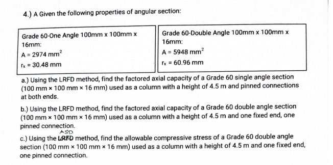 4.) A Given the following properties of | StudyX