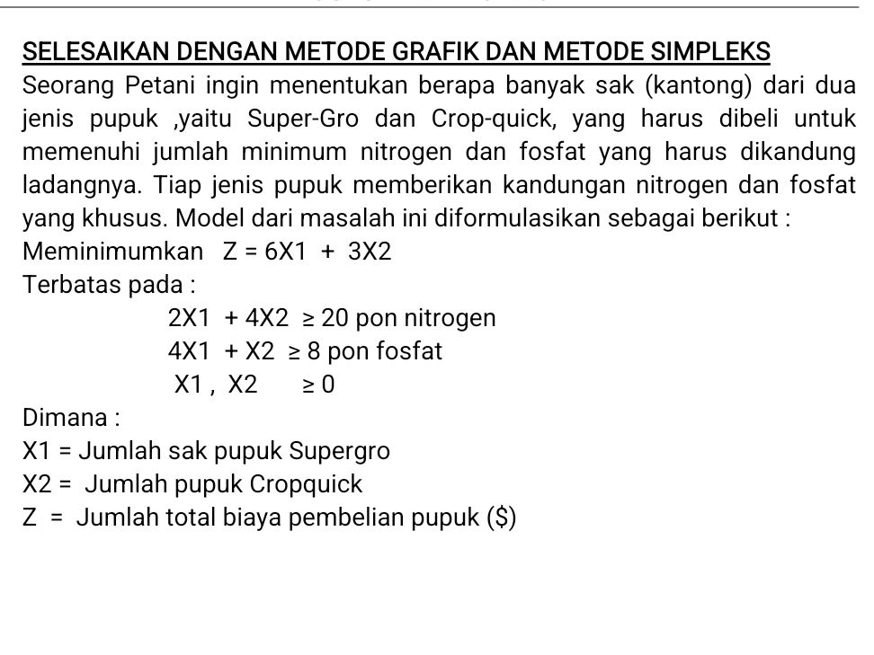 Selesaikan dengan metode grafik dan metode | StudyX