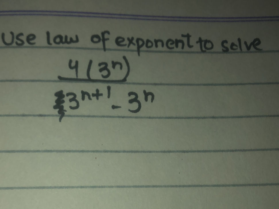 Use law of exponent to solve $ | StudyX