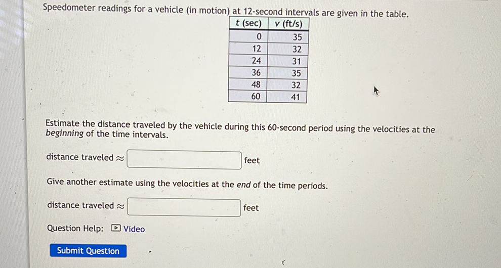 Speedometer readings for a vehicle (in | StudyX