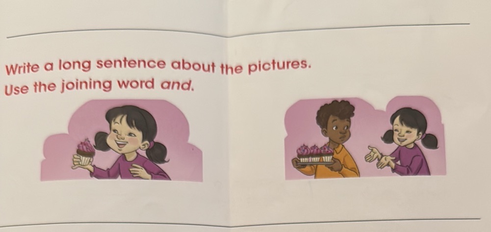 Write a long sentence about the pictures. | StudyX