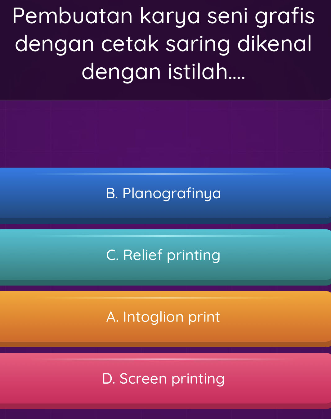 Pembuatan karya seni grafis dengan cetak | StudyX