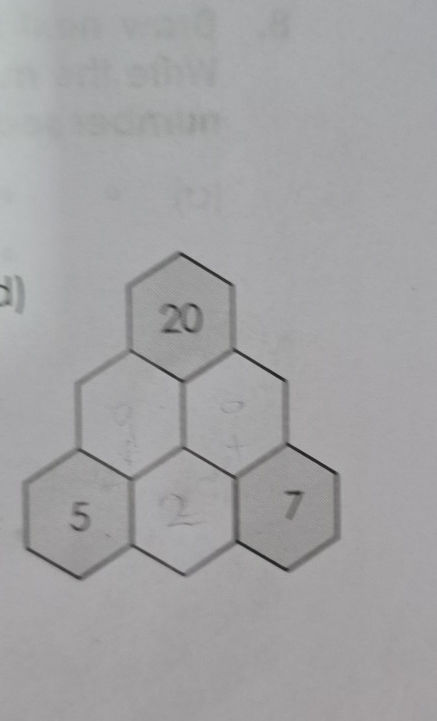 The image shows a triangle of hexagons with | StudyX