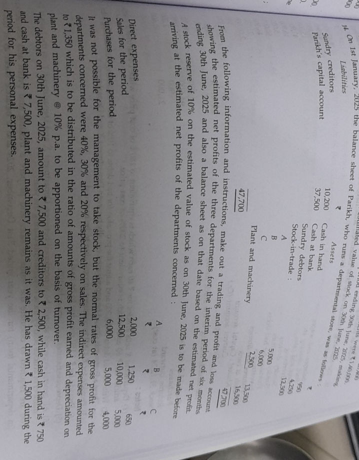 From the following information and | StudyX