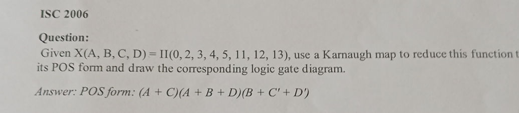 ISC 2006 Question: Given $ {X}( {A}, {B}, | StudyX
