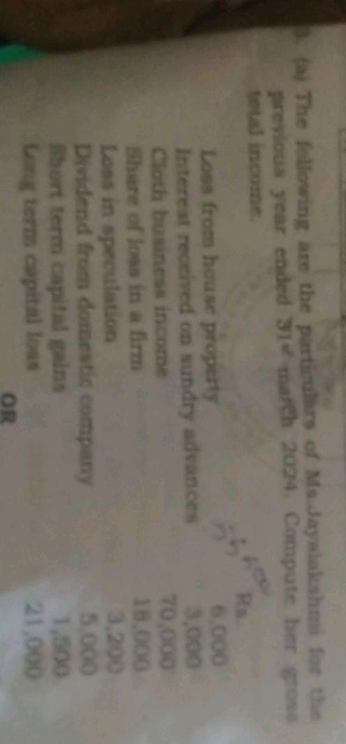 3. (a) The following are the particulars of | StudyX