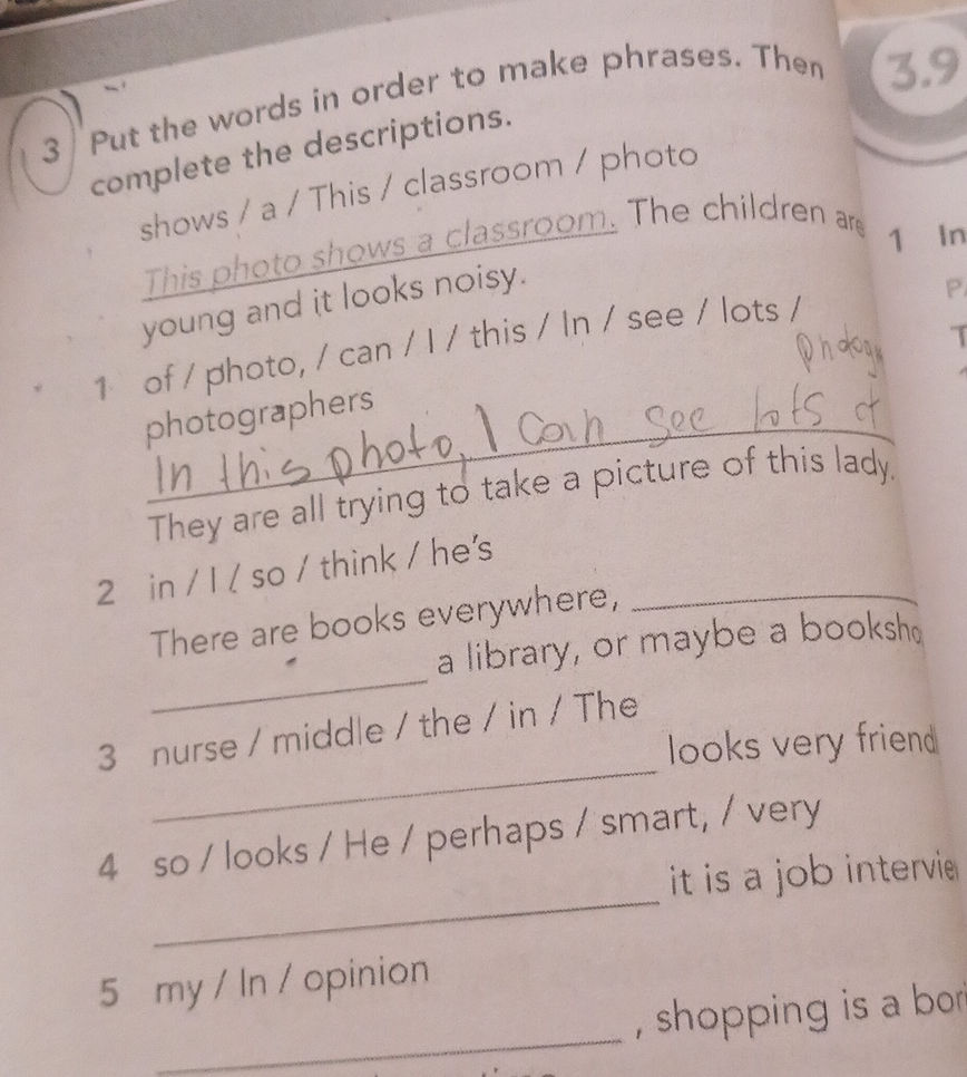 3 Put the words in order to make phrases. | StudyX