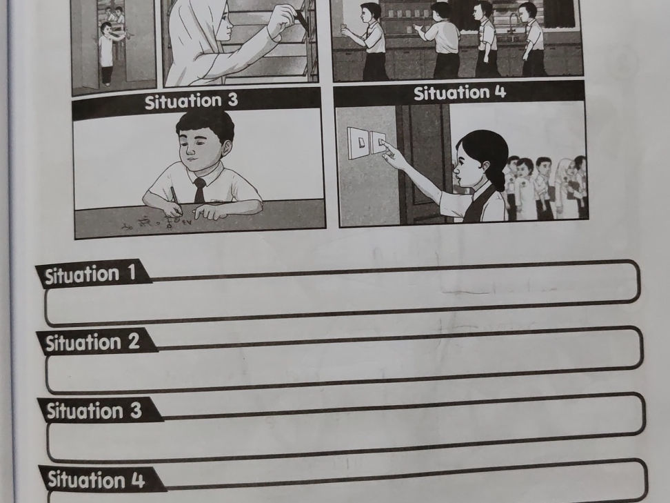 The image shows four different situations. | StudyX