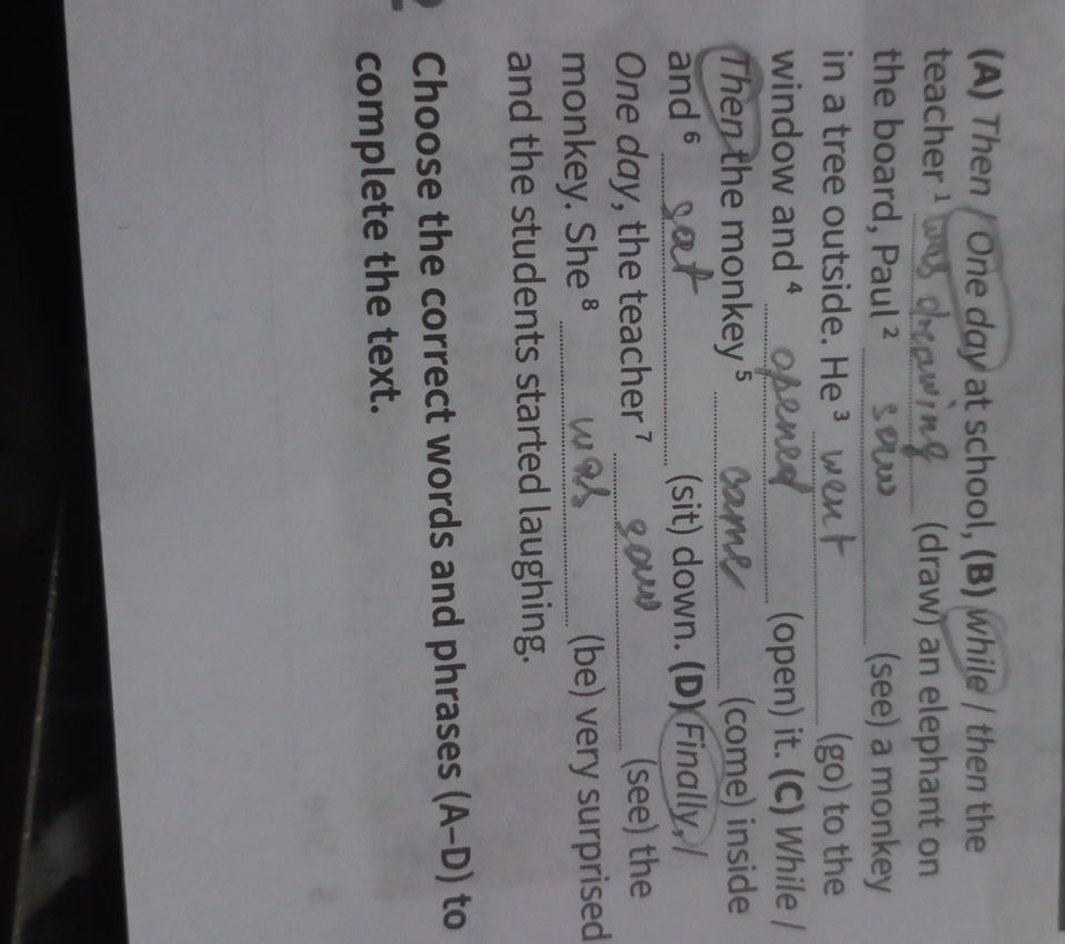 Choose the correct words and phrases (A-D) | StudyX