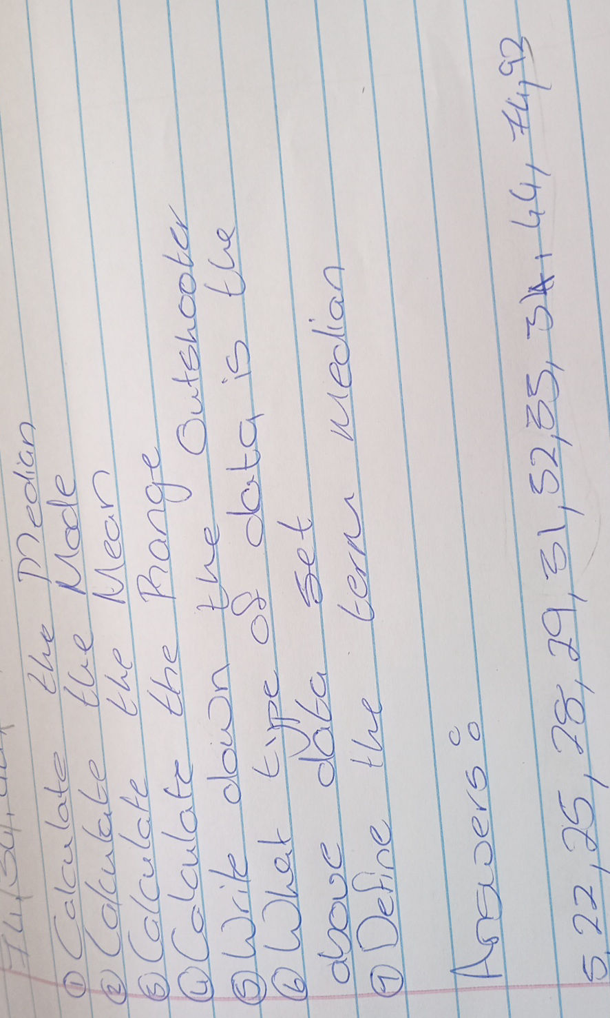 1. Calculate the Median 2. Calculate the | StudyX