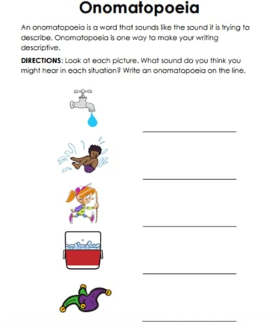 An onomatopoeia is a word that sounds like | StudyX