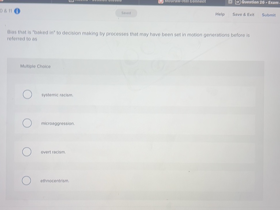 Bias that is "baked in" to decision making | StudyX