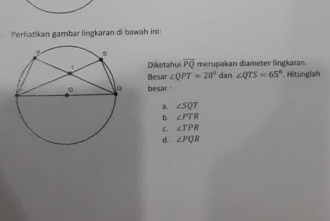 Perhatikan gambar lingkaran di bawah ini: | StudyX