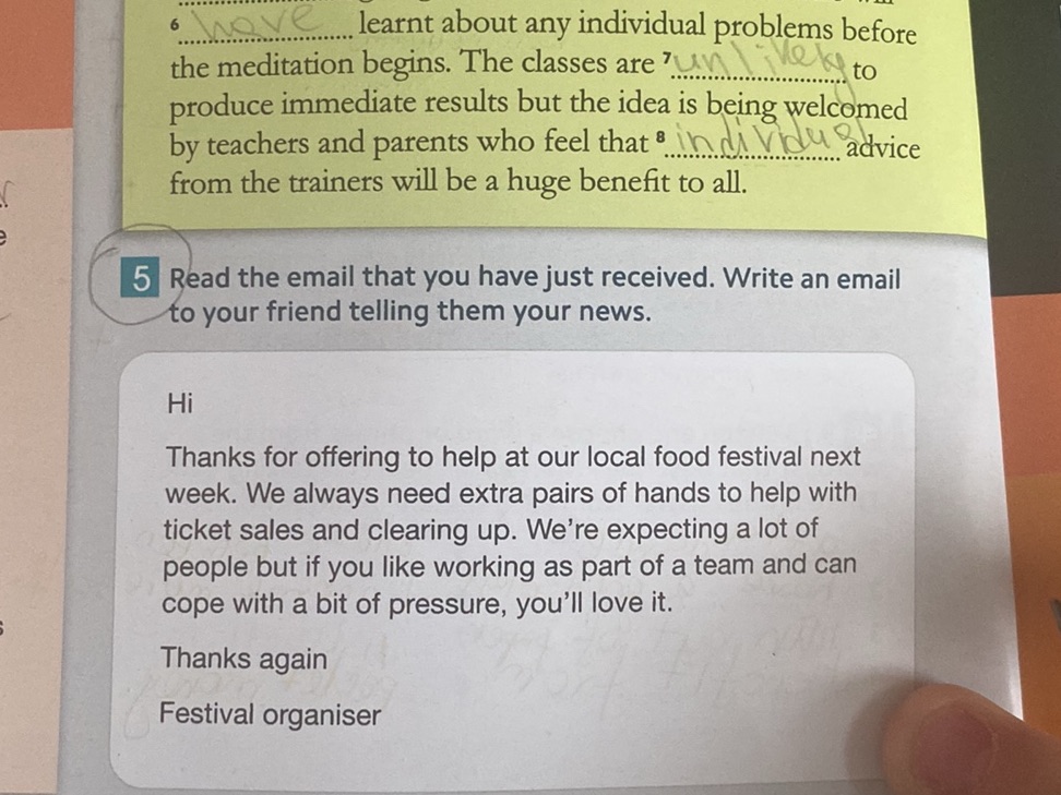 Read the email that you have just received. | StudyX