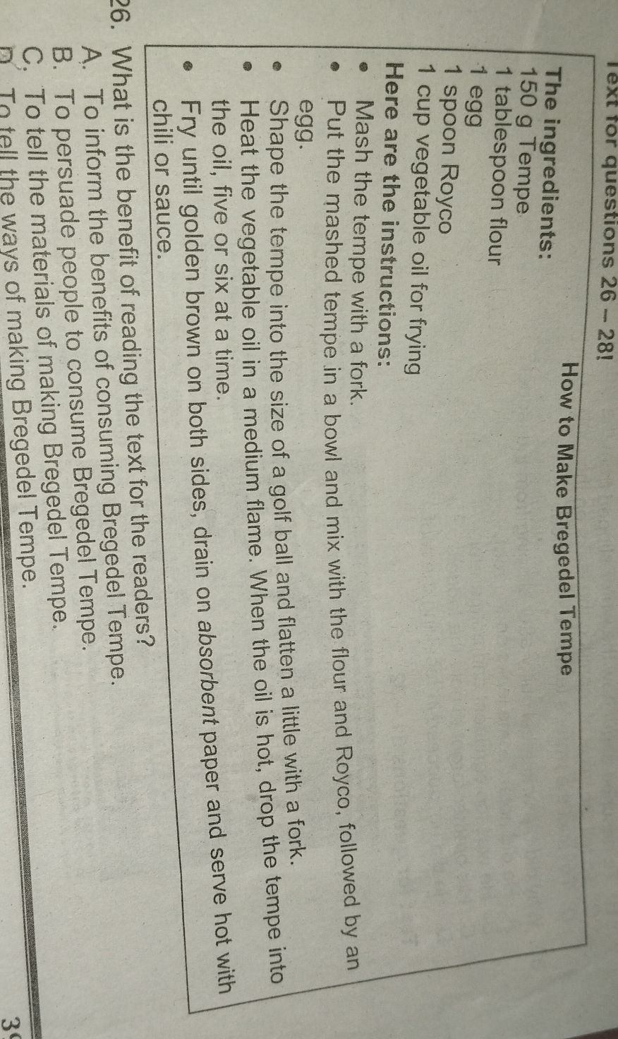 26. What is the benefit of reading the text | StudyX