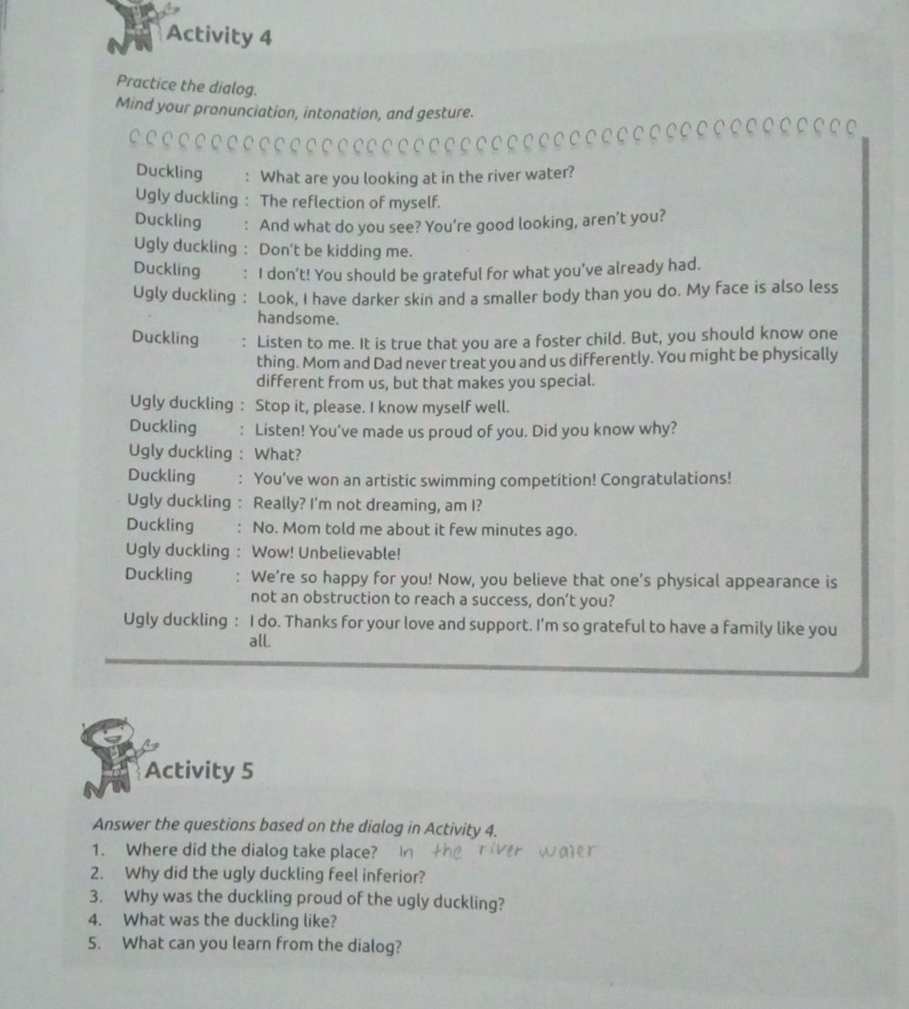 1. Where did the dialog take place? In the | StudyX