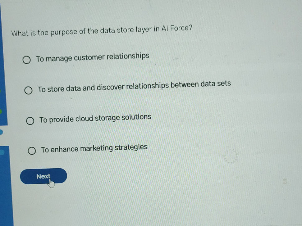 What is the purpose of the data store layer | StudyX