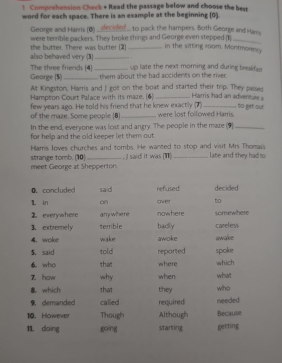 1 Comprehension Check. Read the passage | StudyX