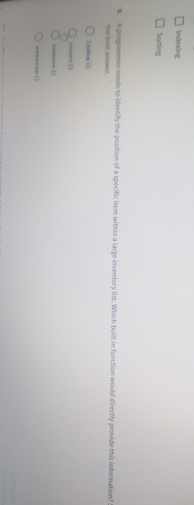 9. A programmer needs to identify the | StudyX