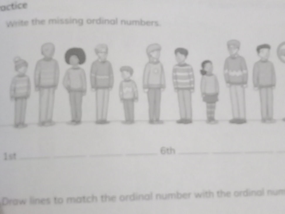 Write the missing ordinal numbers. 1st | StudyX