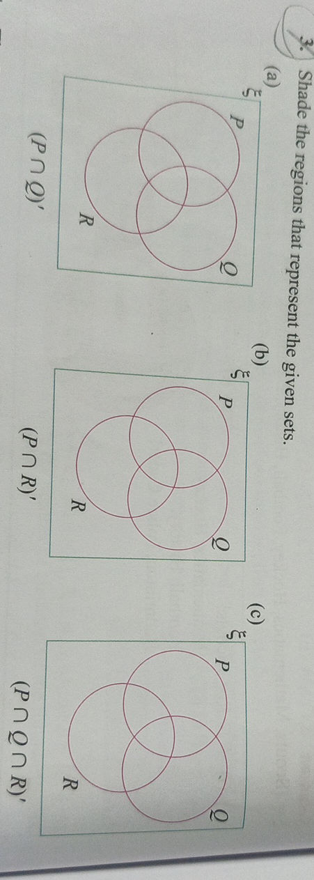 3. Shade the regions that represent the | StudyX