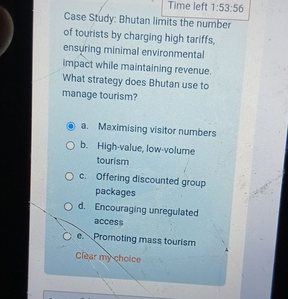 Case Study: Bhutan limits the number of | StudyX