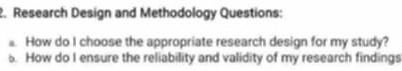 2. Research Design and Methodology | StudyX