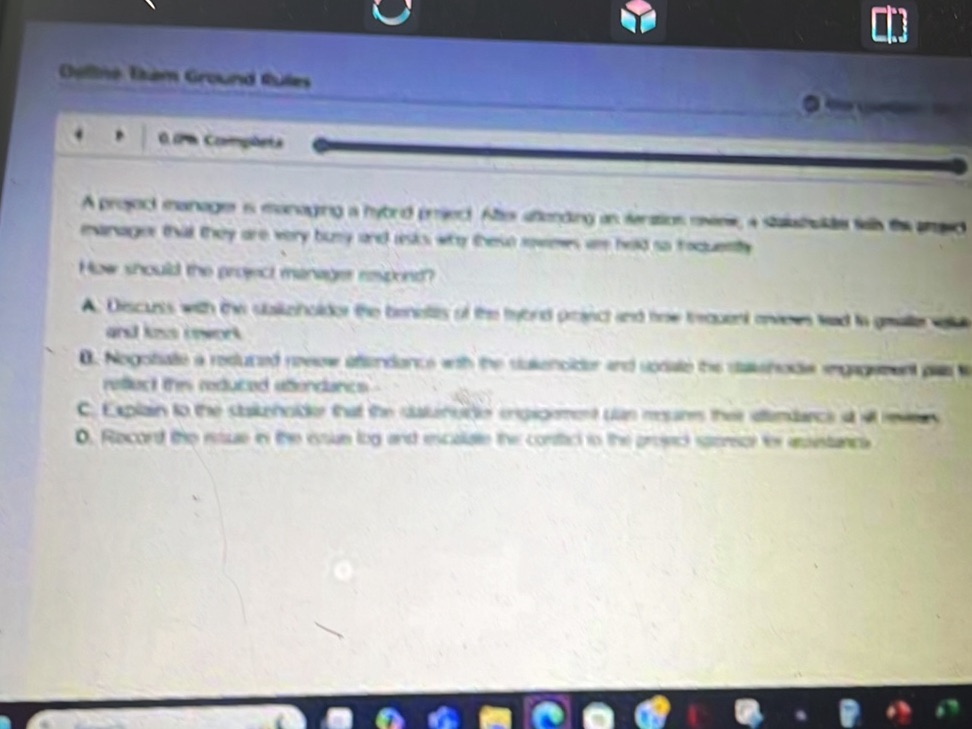 A project manager is managing a hybrid | StudyX